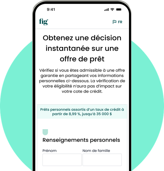 Obtenir un prêt personnel en ligne au Canada | Fig Financial